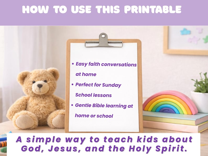 Meet the Trinity for Kids Printable | Who is God Jesus Holy Spirit ...