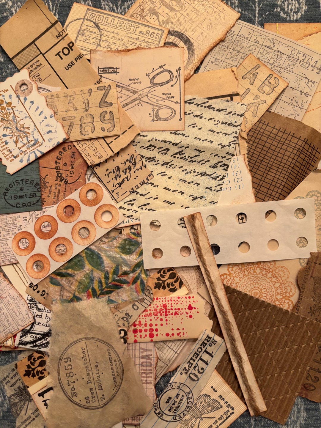 Scraps of Neutral Ephemera Junk Journals, Collages, Zines, Atc's - Etsy