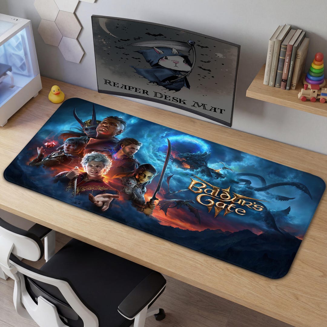 Baldur's Gate Desk Mat | Dnd RPG Mouse Pad XL | Fantasy Map Mat | Gamer ...