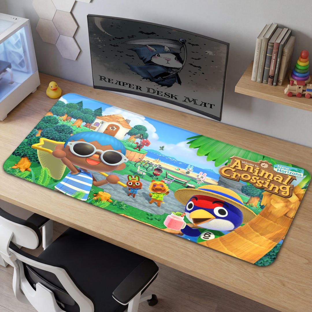 Animal Crossing Desk Mat , XL Gaming Desk Mat, ACNH Gift - Etsy