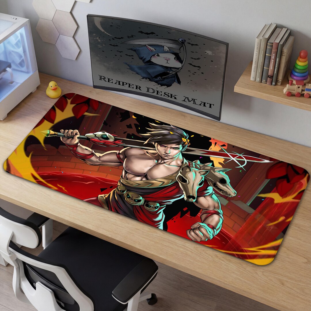 Hades Gaming Desk Mat , Zagreus Infernal Escape Art - Etsy