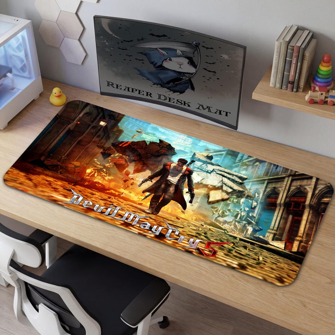 Devil May Cry Desk Mat | Demon Hunter Mouse Pad | Large Desk Pad ...