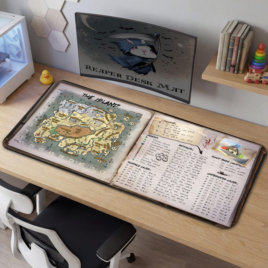 Ark Survival Evolved Map Desk Mat, XL Gaming Mouse Pad - Etsy