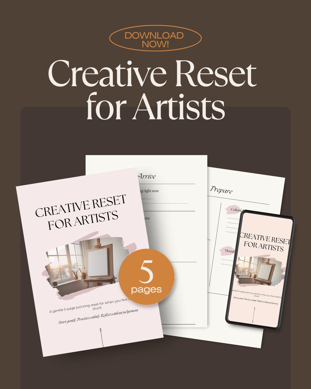 Creative Reset for Artists | Printable Artist Planner to Break Creative ...