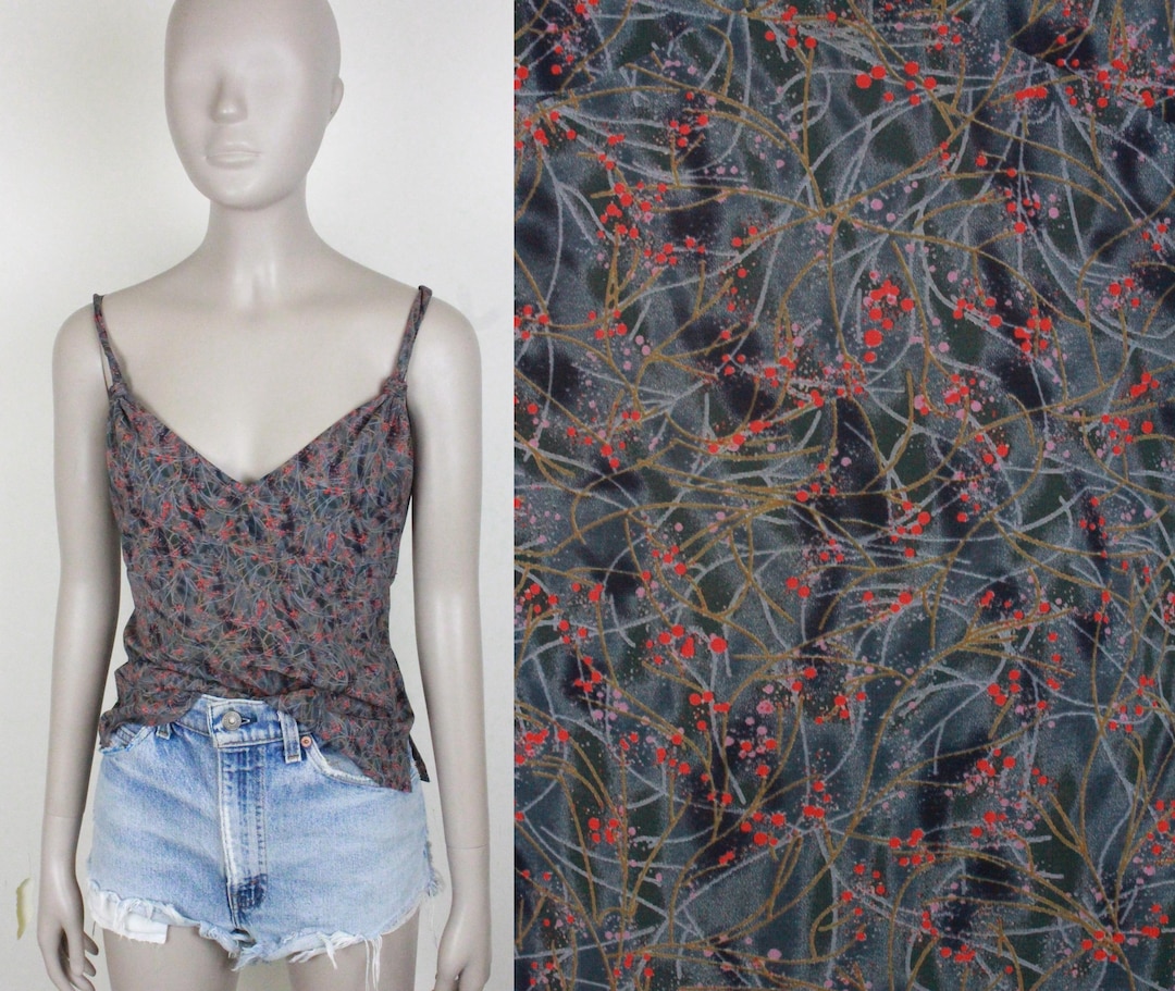 Vintage BCBG Max Azria Tank Top // Twisted Straps // Abstract Print - Etsy
