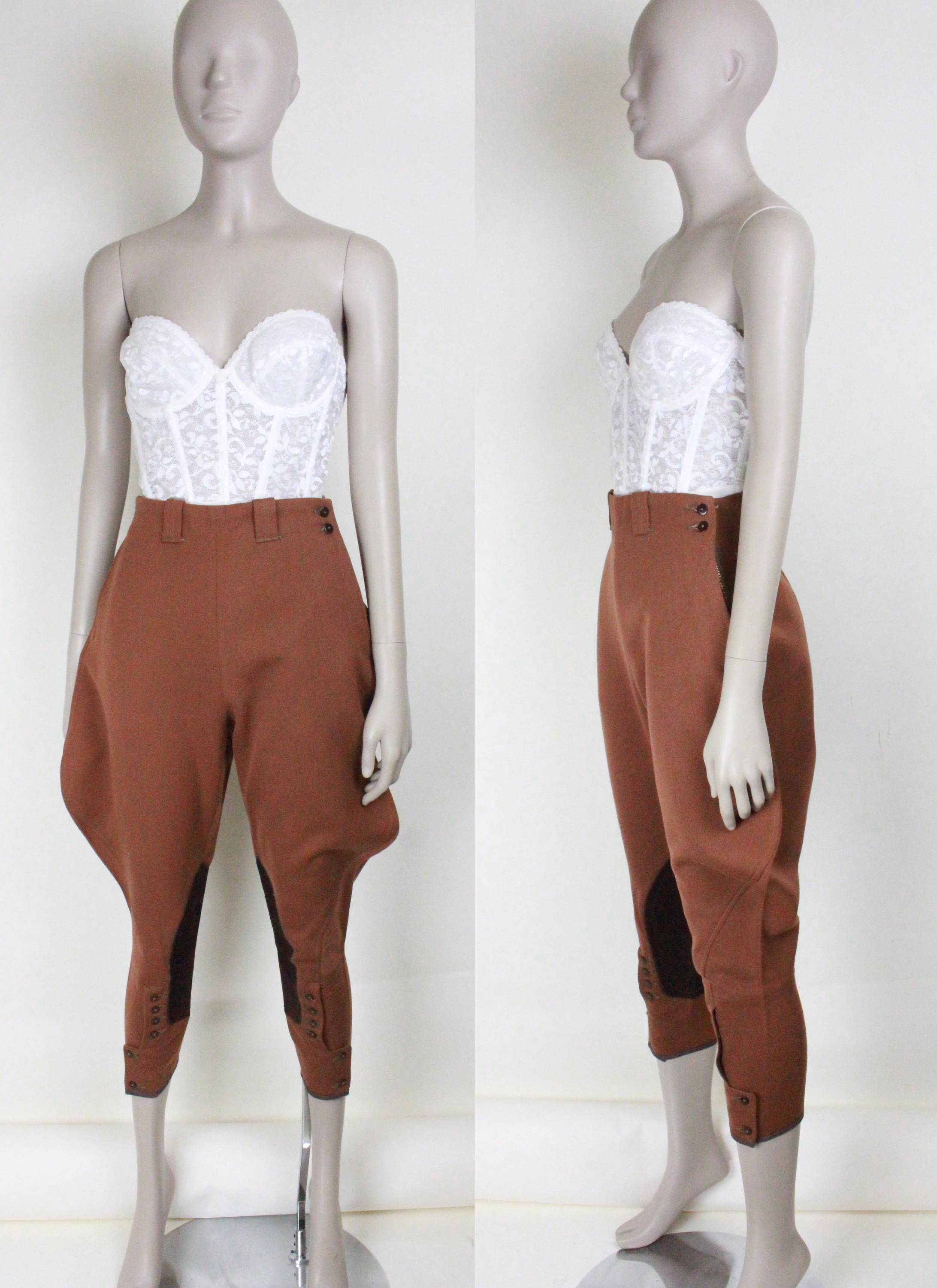 Vintage Wool Jodhpurs // Equestrian Pants // Suede Patches - Etsy