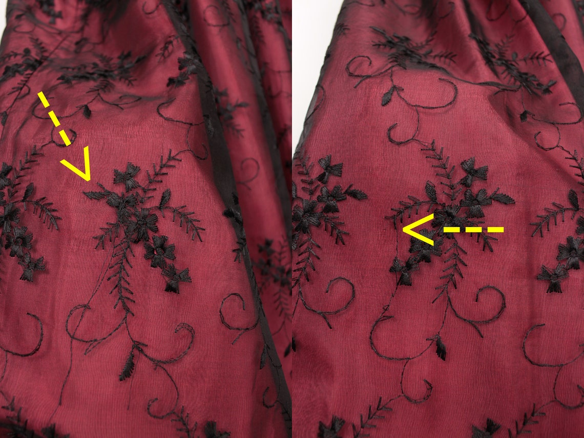 Vintage Formal Maxi // Embroidered Overlay // Black and Bright - Etsy