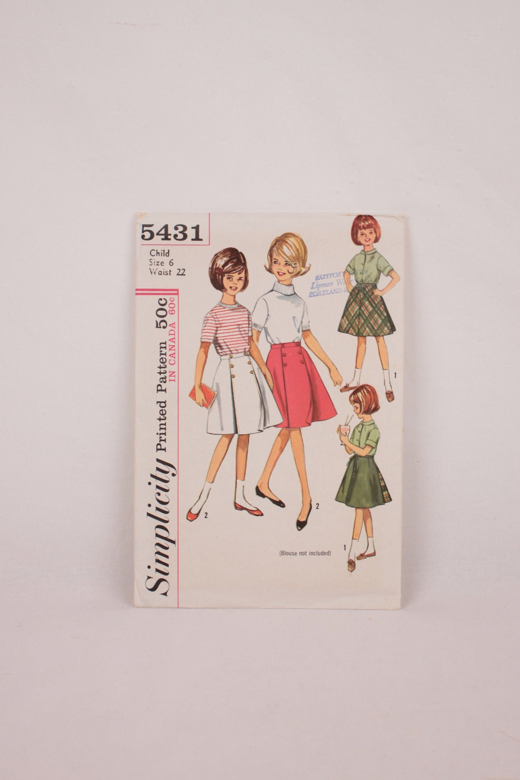 1960s Simplicity 5431 // girls' wrap around skirt // size | Etsy