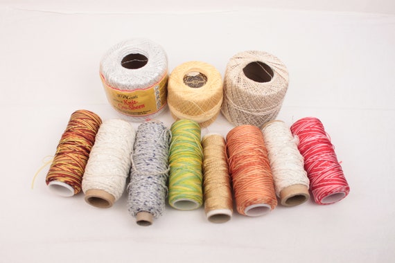 Crochet Thread Lot // 12 Pc // Metallic // Variegated - Etsy
