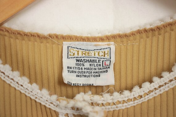 70s ribbed bodysuit // short sleeve henley - Gem