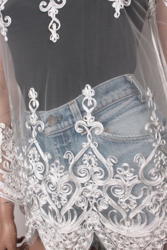 sheer mesh tunic // soutache - Gem