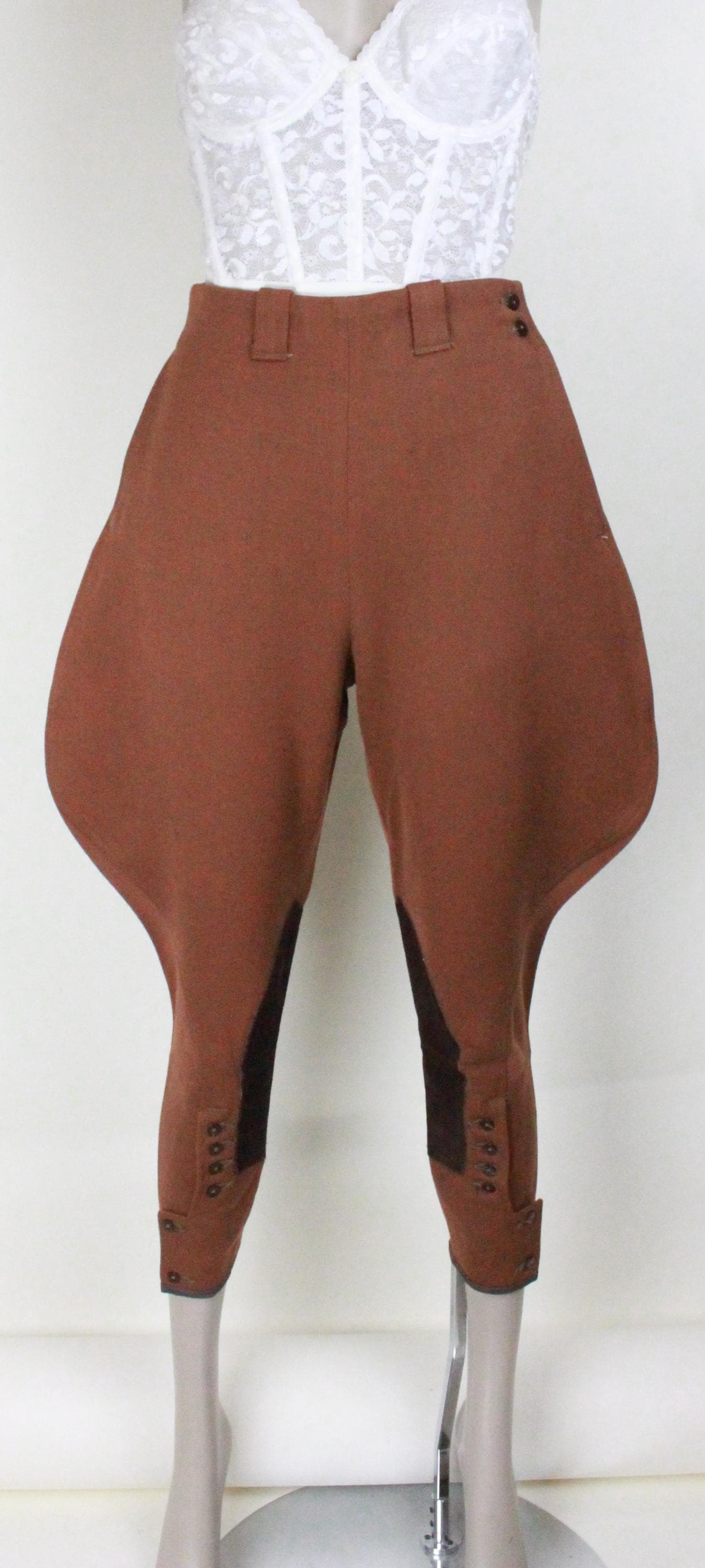 Vintage Wool Jodhpurs // Equestrian Pants // Suede Patches - Etsy