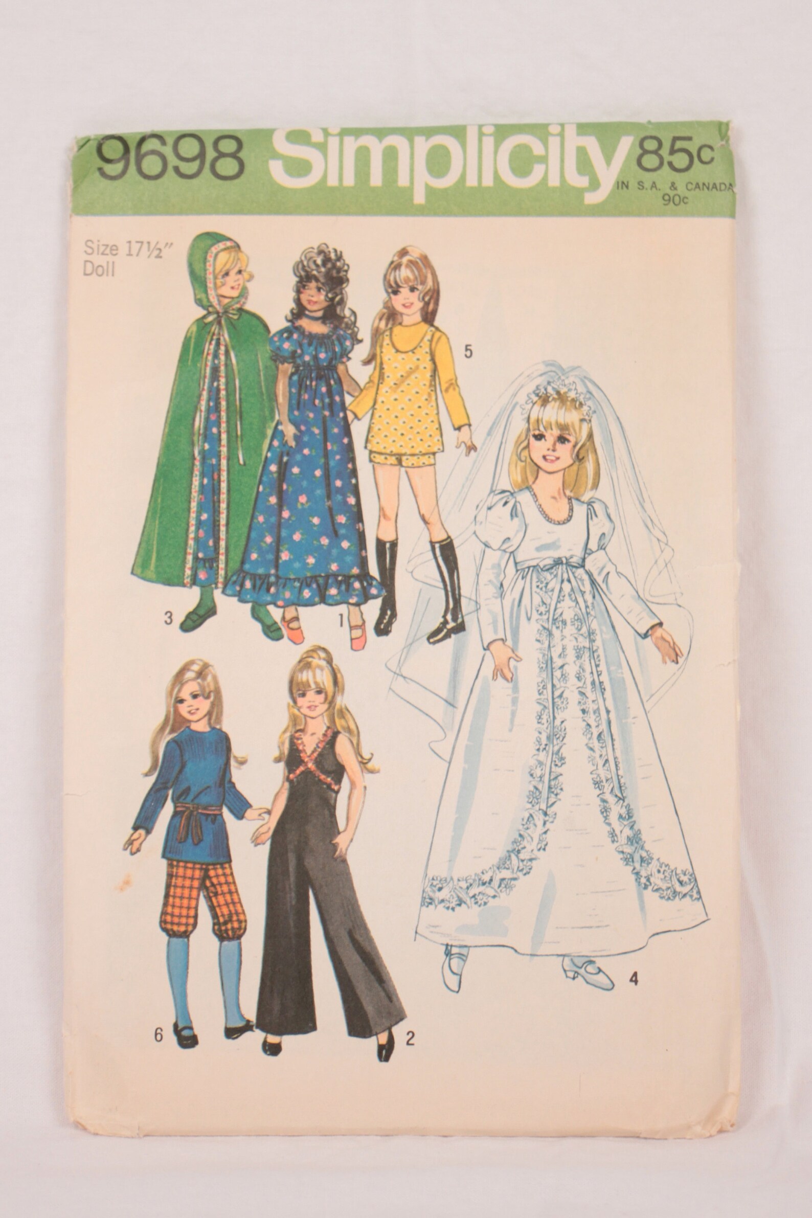 1970s Simplicity 9698 // Doll Wardrobe // Size 17.5" - Etsy