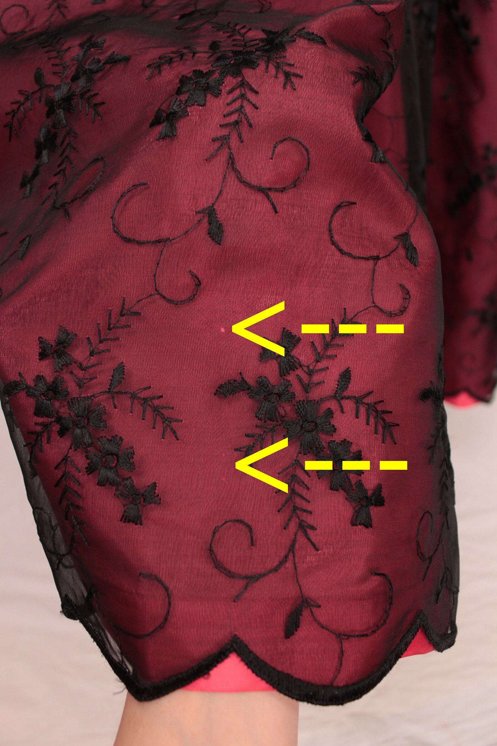 Vintage Formal Maxi // Embroidered Overlay // Black and Bright | Etsy