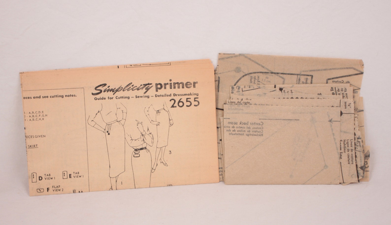 1950s Simplicity 2655 // Belted Sheath Skirts // Waist 30 Hip - Etsy