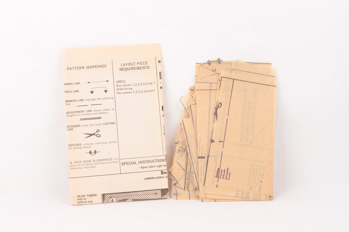 1960s Butterick 4364 // One Piece Dress - Etsy