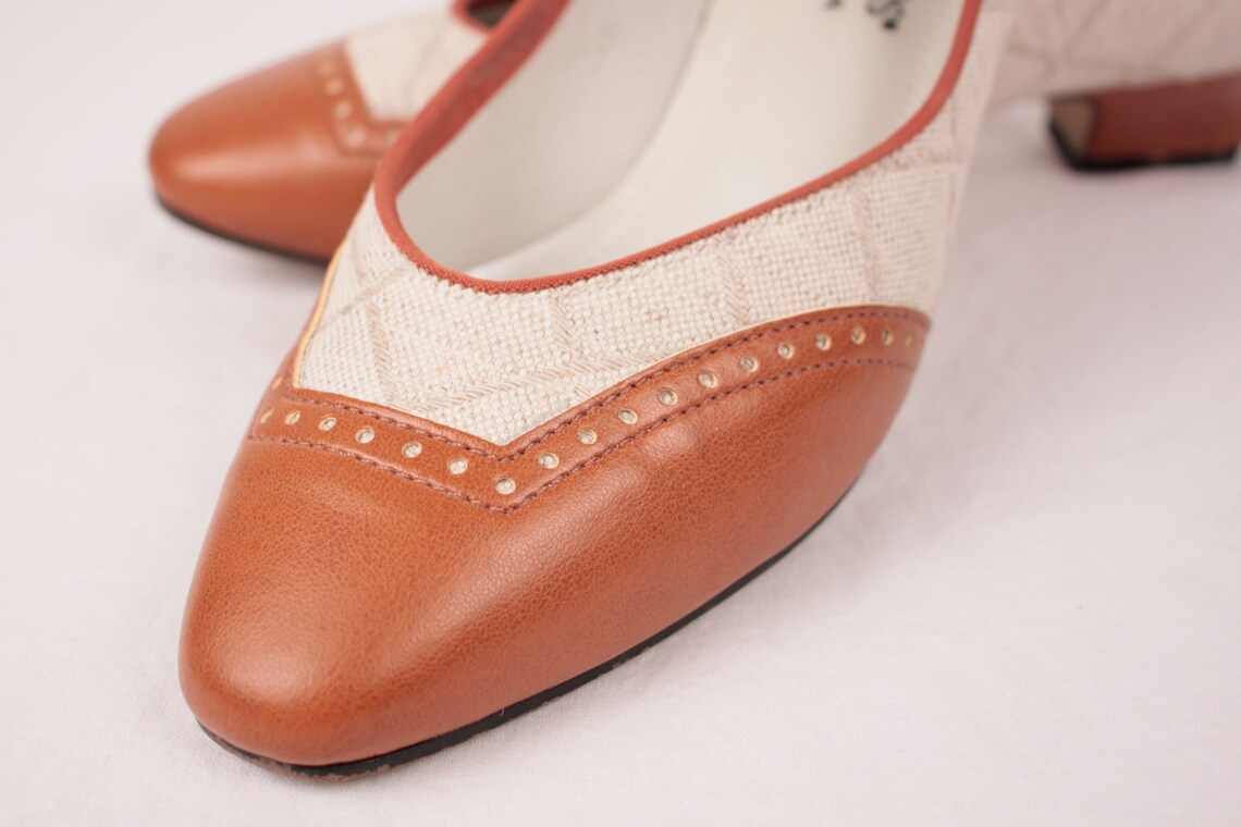 80s Spectator Shoes // Low Heel // Size 6 - Etsy