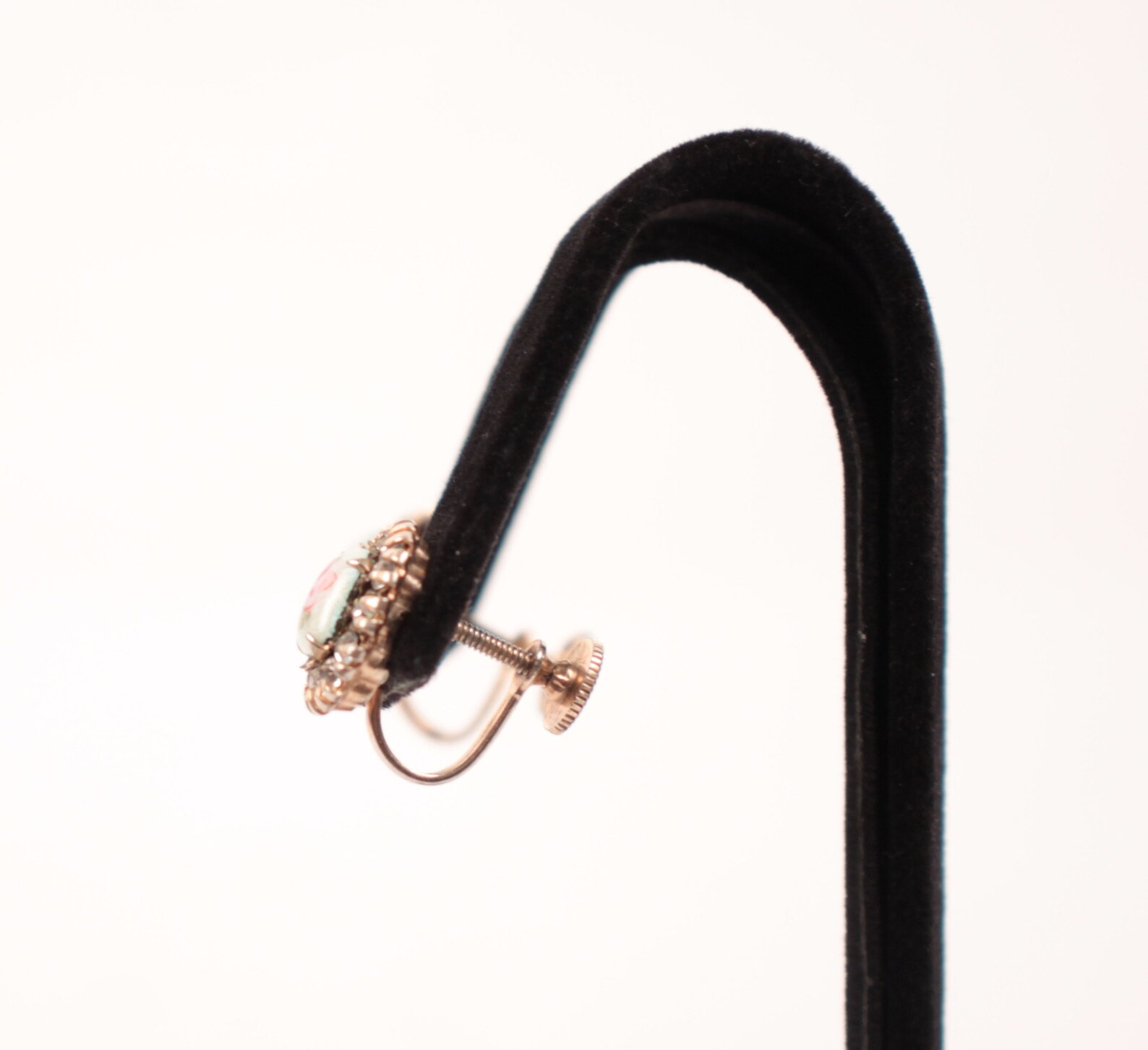 40s 50s Vargas Painted Earrings // Screw Back - Etsy