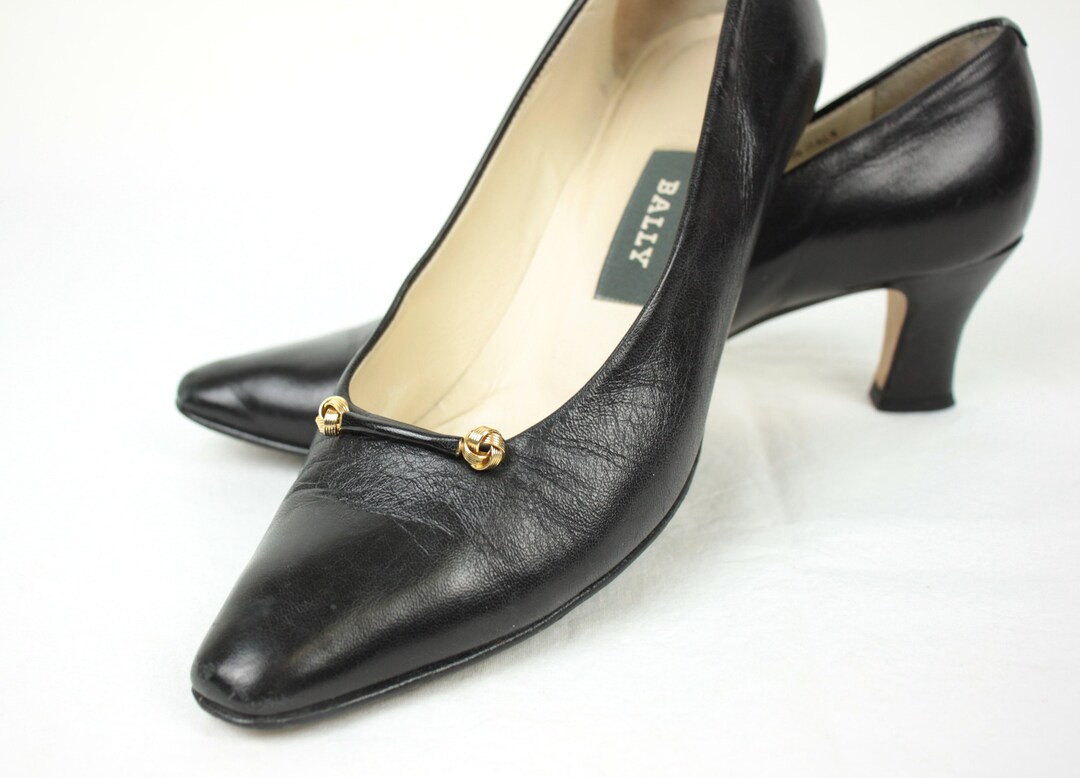 Vtg Bally Leather Heels // Gold Knots // Size 7N - Etsy