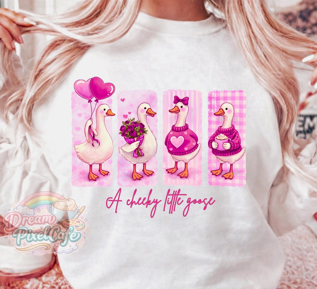 A Cheeky Little Goose PNG – Valentine Goose Sublimation Design, Cute ...