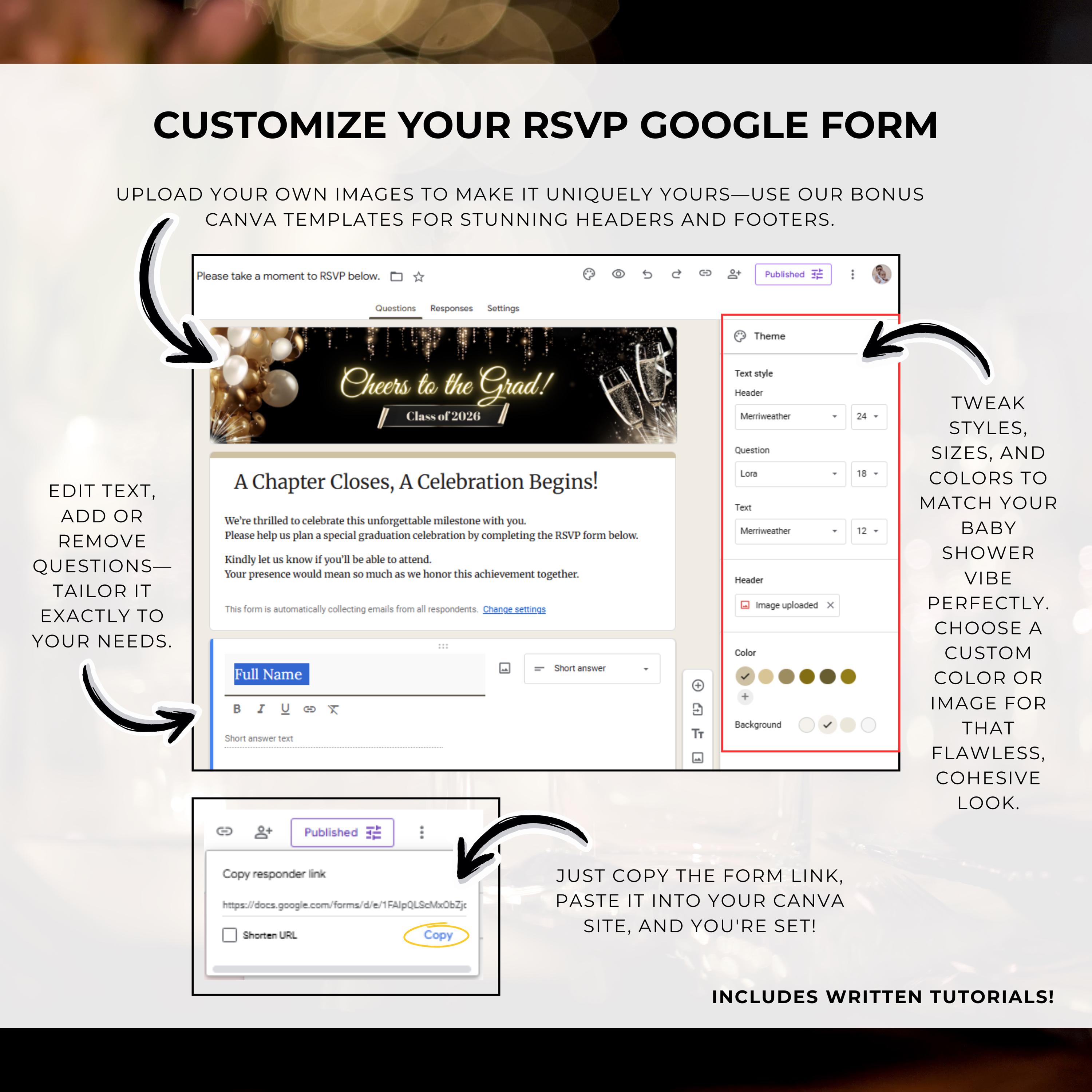 Digital Animated Graduation Invitation Template, Grad Announcement ...
