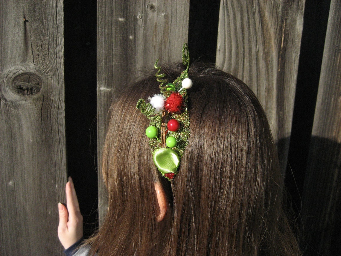 Mistletoe & Holly Headband Elf Costume Christmas - Etsy