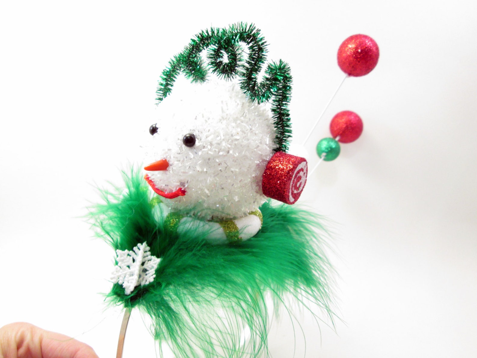 Wacky Tacky Red and Green Snowman Themed Holiday Party Hat - Crazy Elf ...