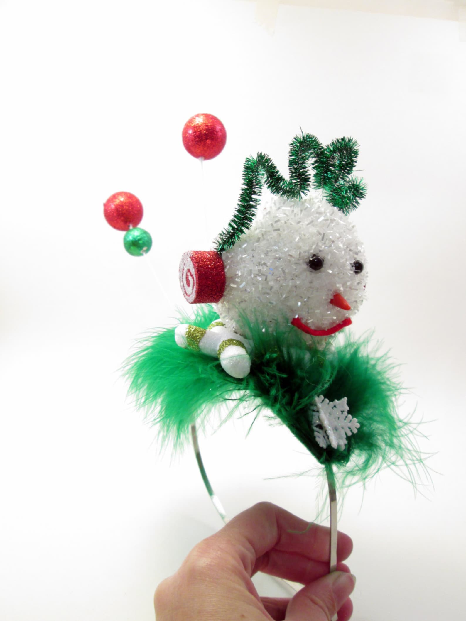 Wacky Tacky Red and Green Snowman Themed Holiday Party Hat - Crazy Elf ...