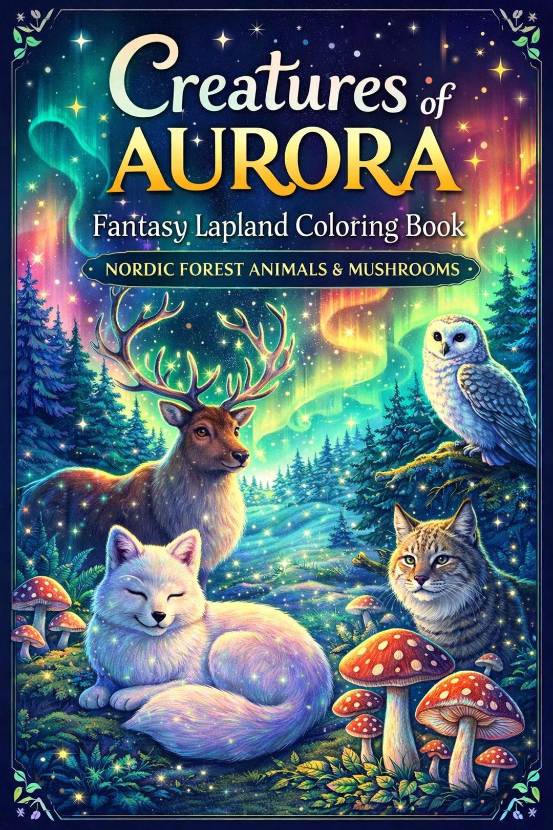 Creatures of the Aurora – Fantasy Lapland Digital Coloring Book ...