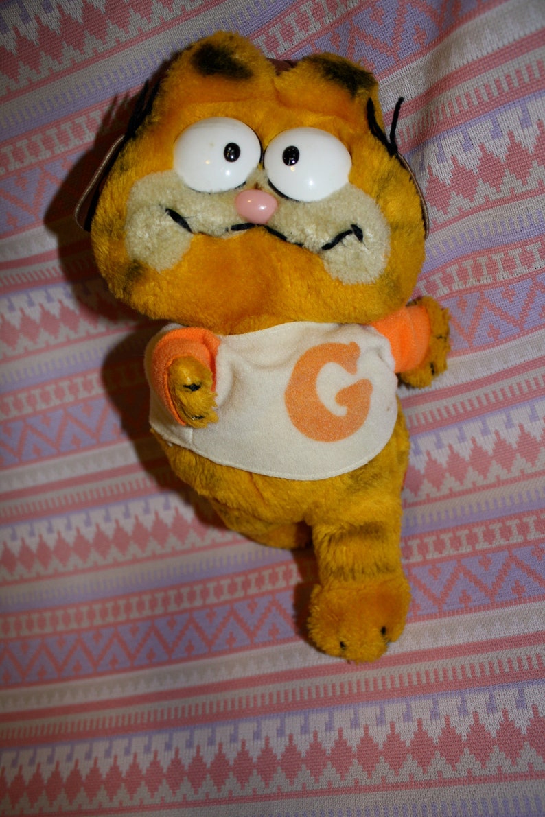 1980's Garfield the Cat Doll Football | Etsy
