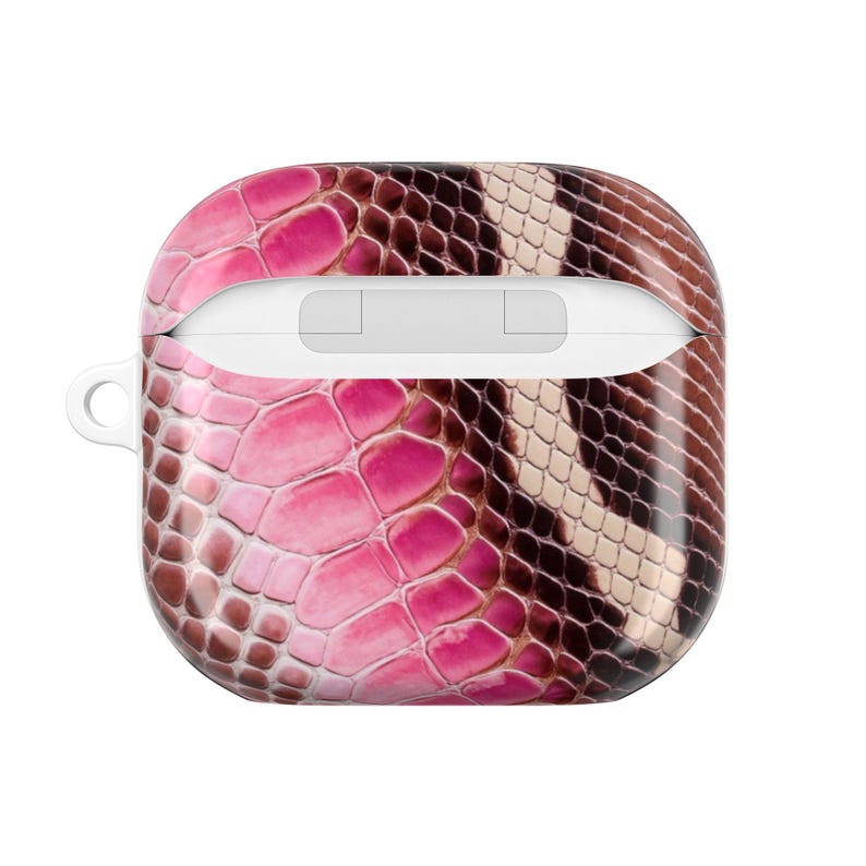 Airpods 4 Case | Snake Skin Custom AirPod Case | Pink Brown & Cream ...