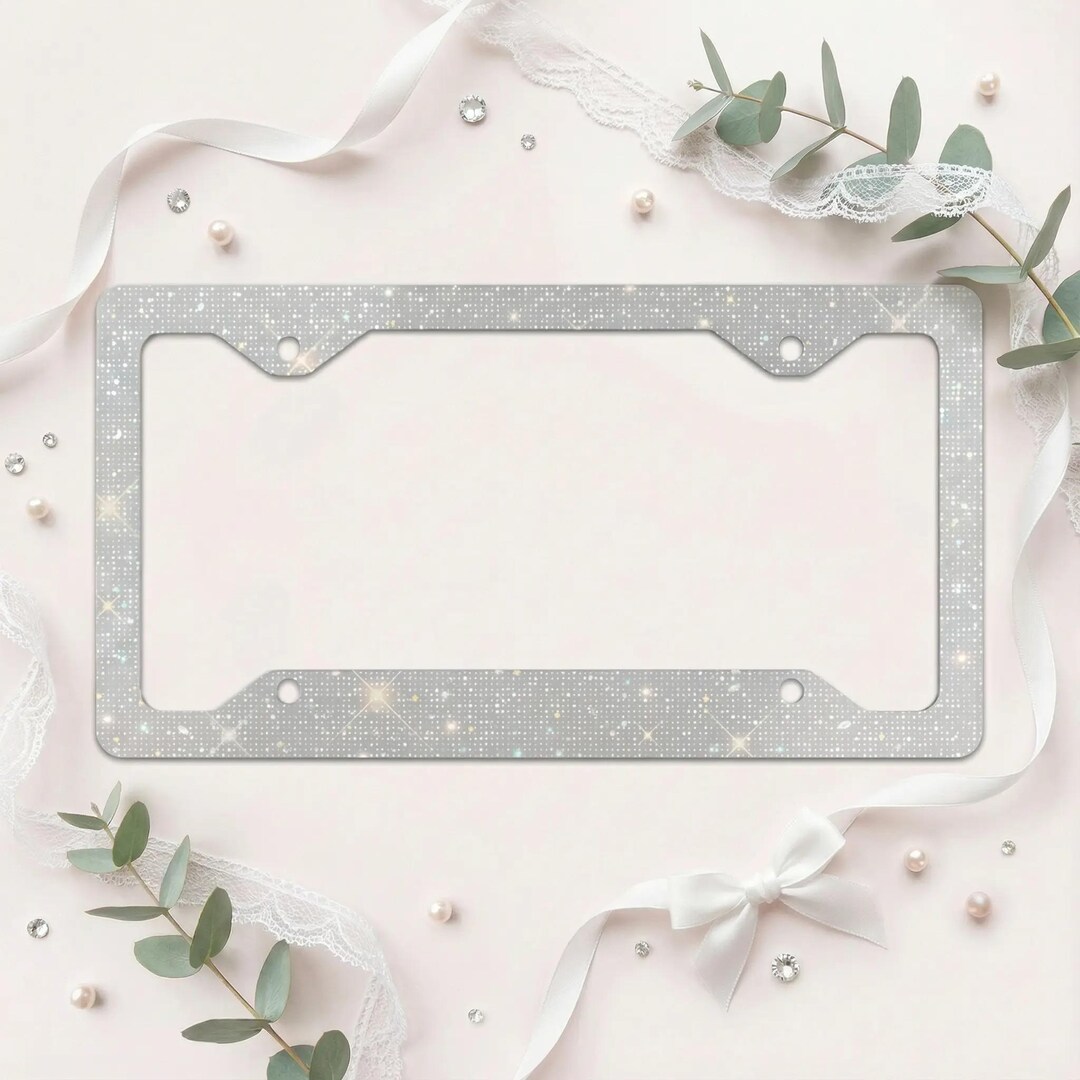 Sparkly Reflective Luxury License Plate Frame | Car Accessory - Etsy