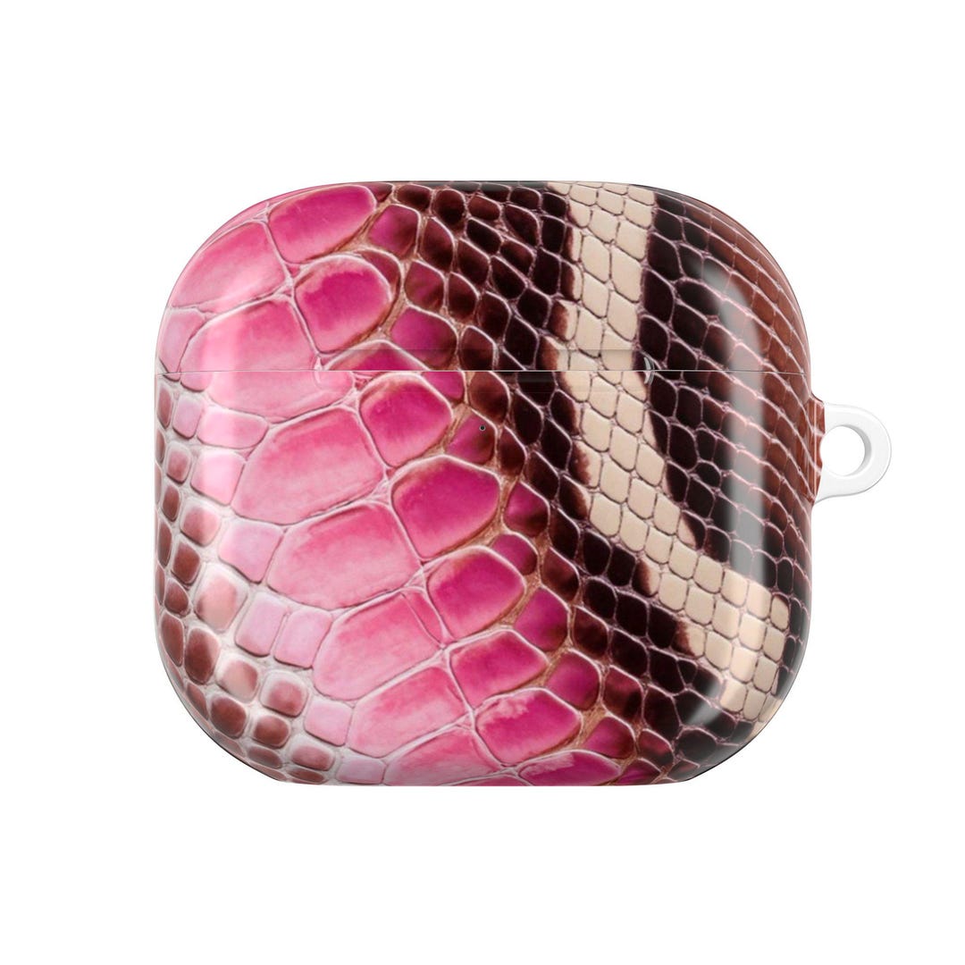 Airpods 4 Case | Snake Skin Custom AirPod Case | Pink Brown & Cream ...