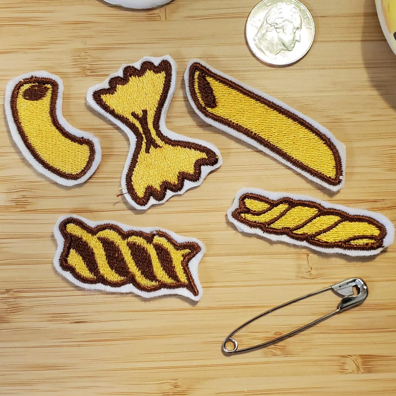Pasta Embroidered Patch - Etsy