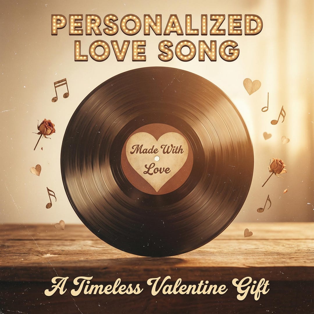 Custom Love Song - Vintage Style Valentine Gift - Personalized Music ...