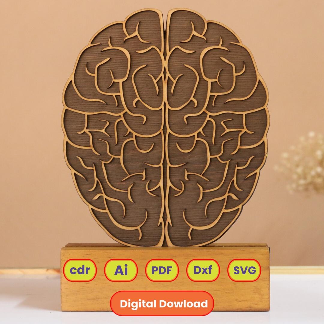 Svg/multilayer 3D Cutting File of Brain, Cricut, CNC, Laser Cutting ...