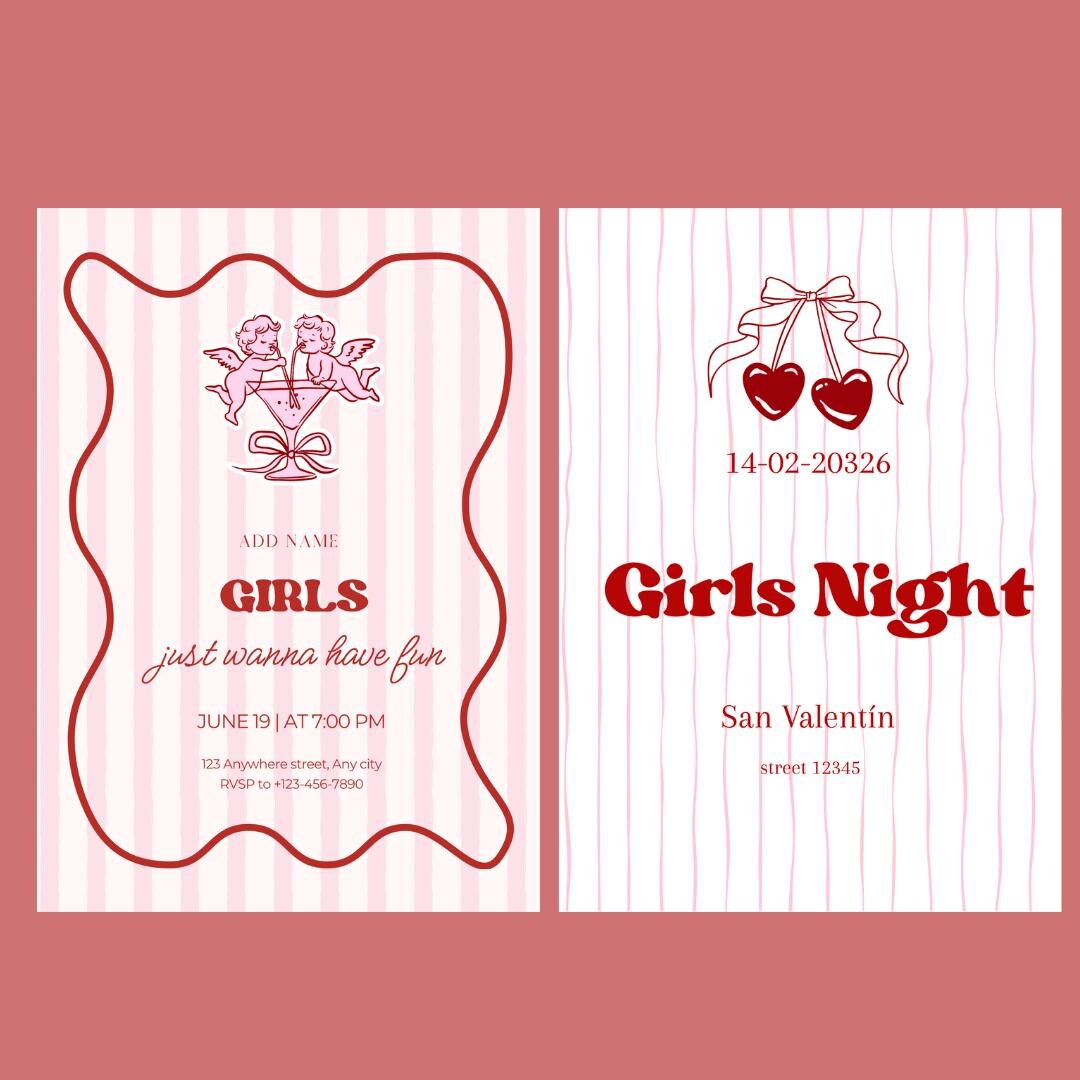Editable Girls Night Invite Printable Template - Etsy