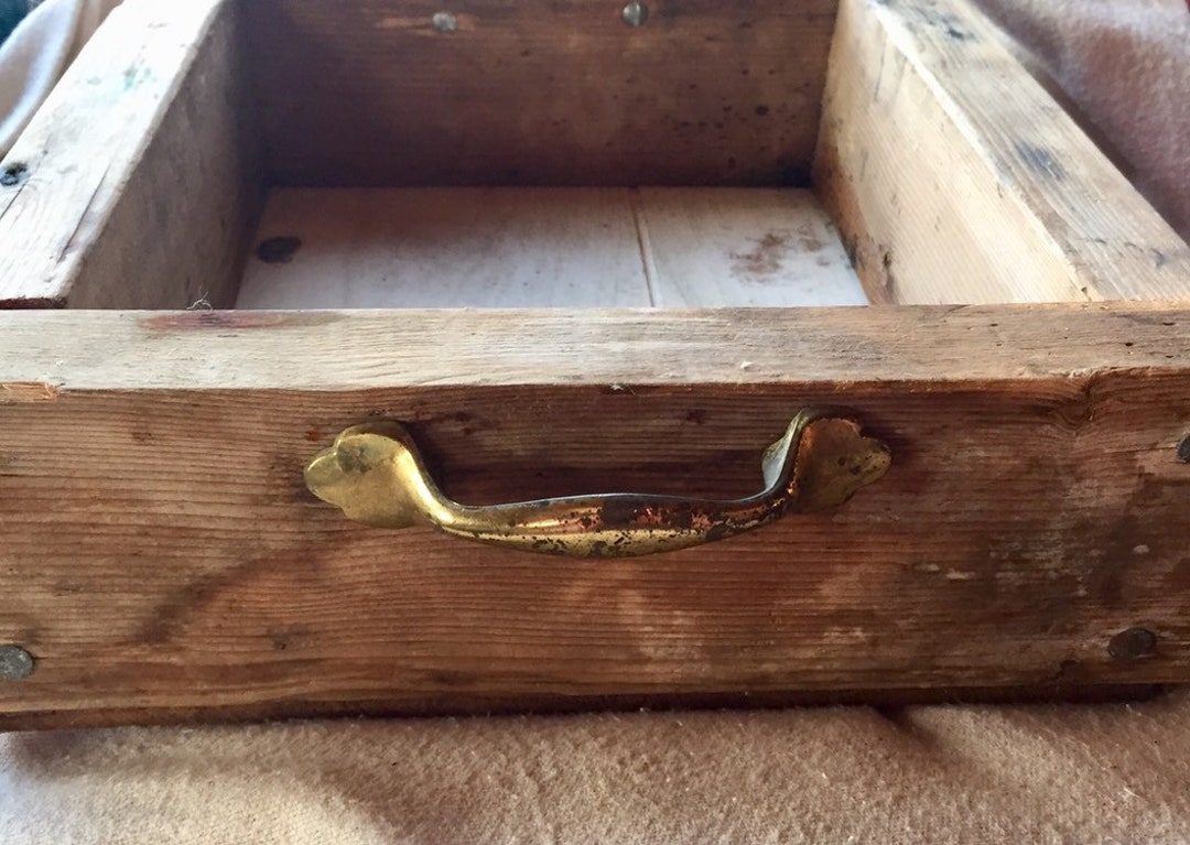 RUSTIC PRIMITIVE BOX Vintage Wood Handles Caddy Planter Ooak - Etsy