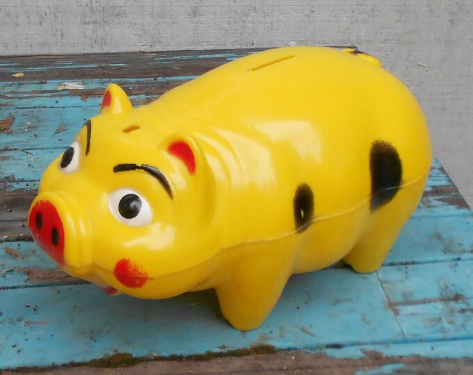 VINTAGE PIGGY BANK Plastic Retro Child Bank Collectible - Etsy