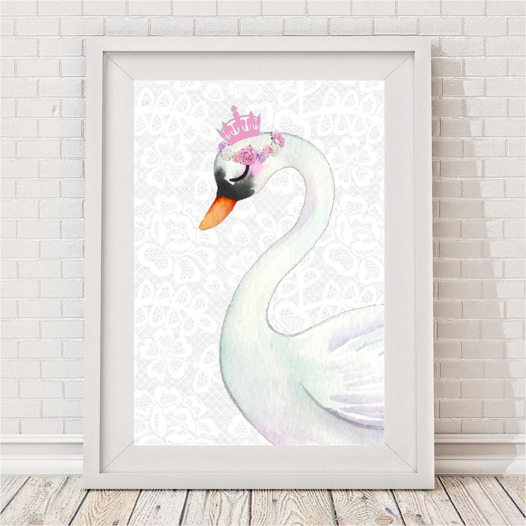 Swan Princess Lace Print - Etsy Australia