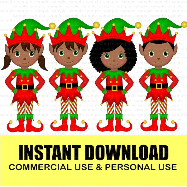 Elf Clipart - Etsy
