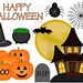 Halloween Haunted House digital clip art set clipart personal | Etsy