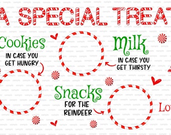 Christmas Santa Tray PNG Sublimation A Special Treat for | Etsy