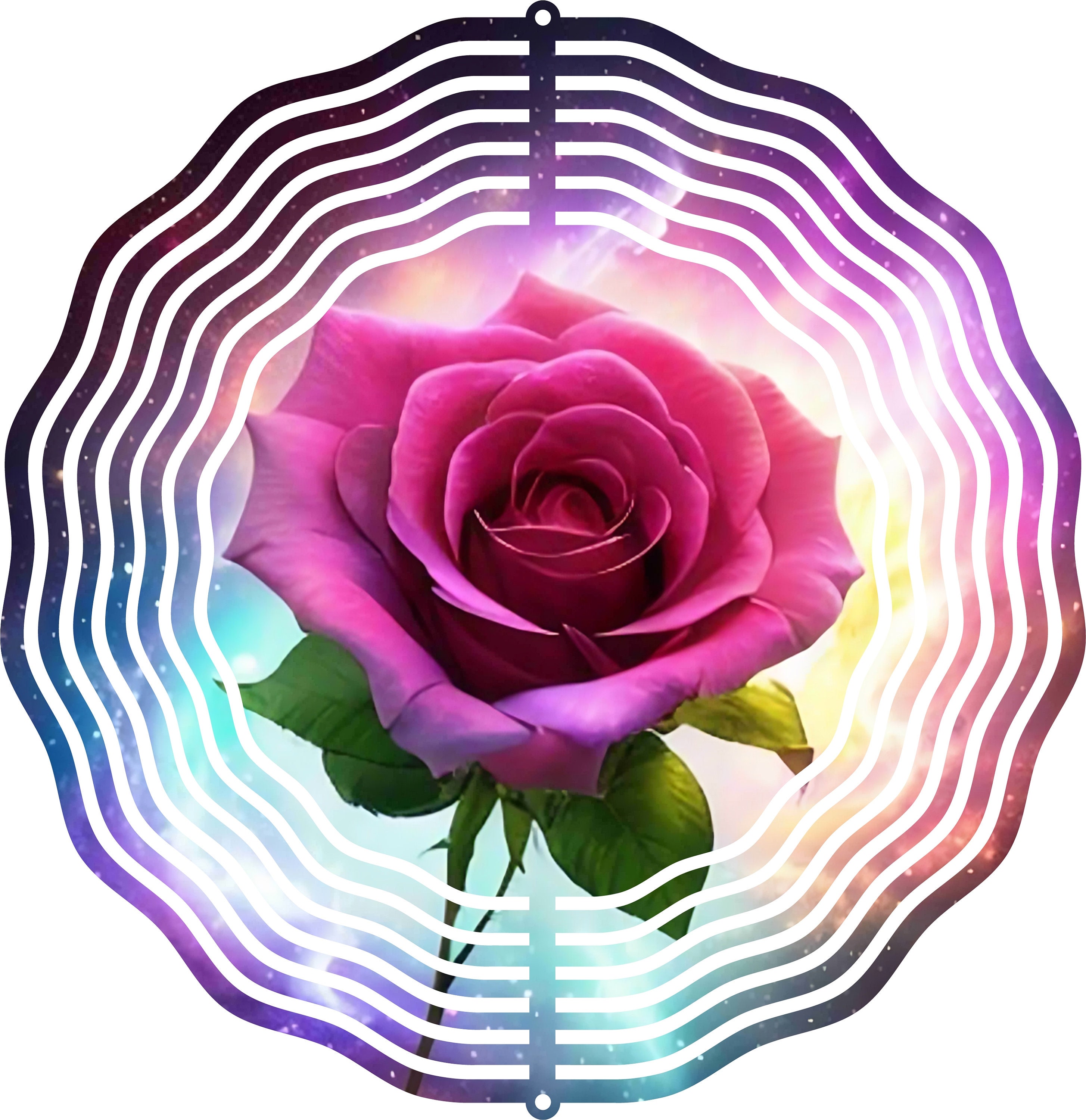 Wind Spinner Sublimation Design Cosmic Space Rose Template Digital ...