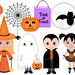 Halloween Costumes Kids Digital Clip Art Set Clipart Personal | Etsy