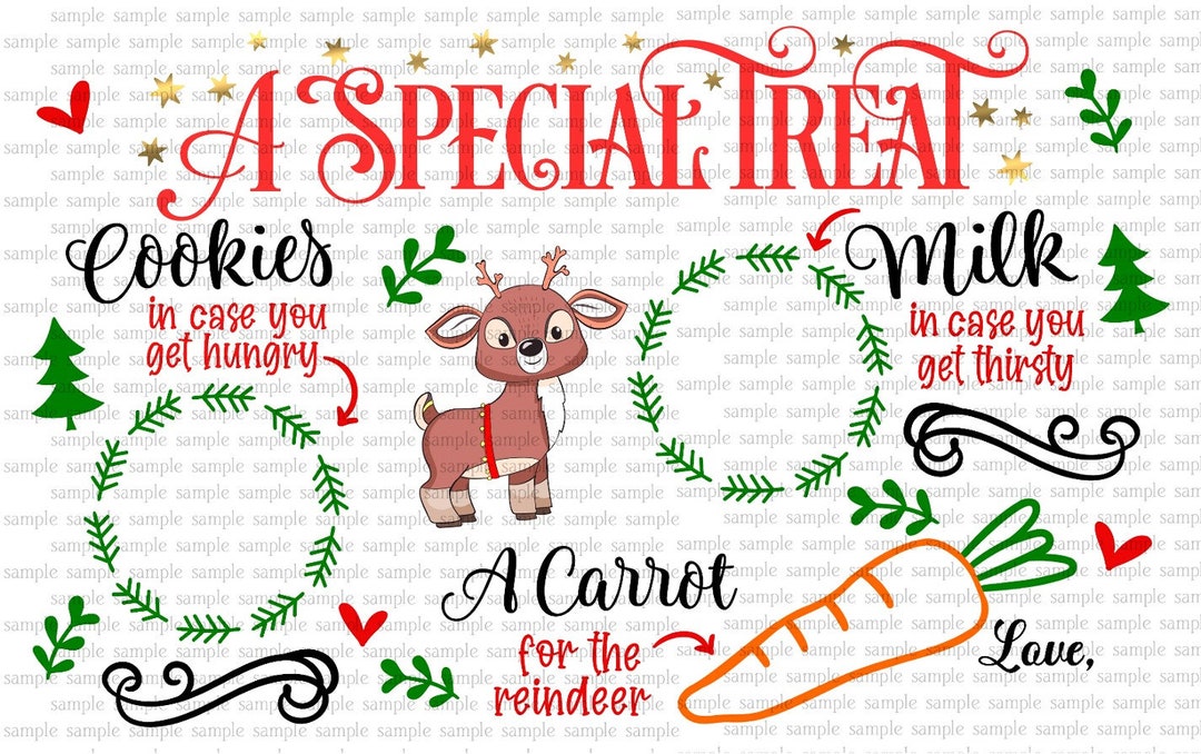 Christmas Santa Tray PNG Sublimation - A Special Treat for Santa DIY ...