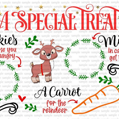 Christmas Santa Tray PNG Sublimation A Special Treat for - Etsy