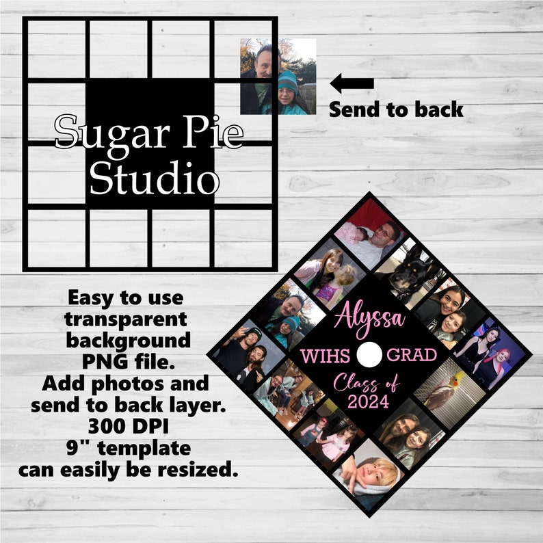 Graduation Cap Topper Design PNG Sublimation Template Instant - Etsy