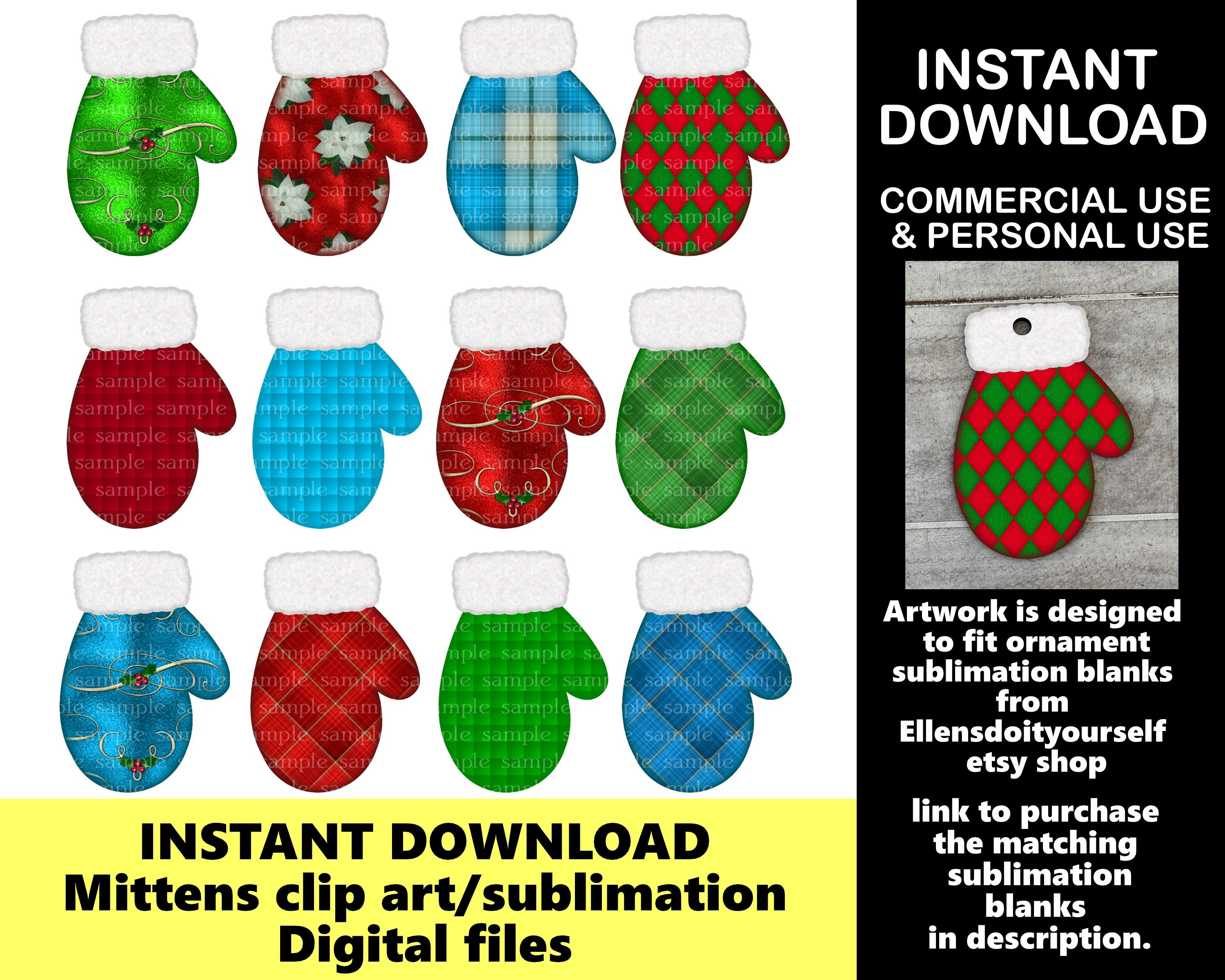 Clip Art Mitten Pattern