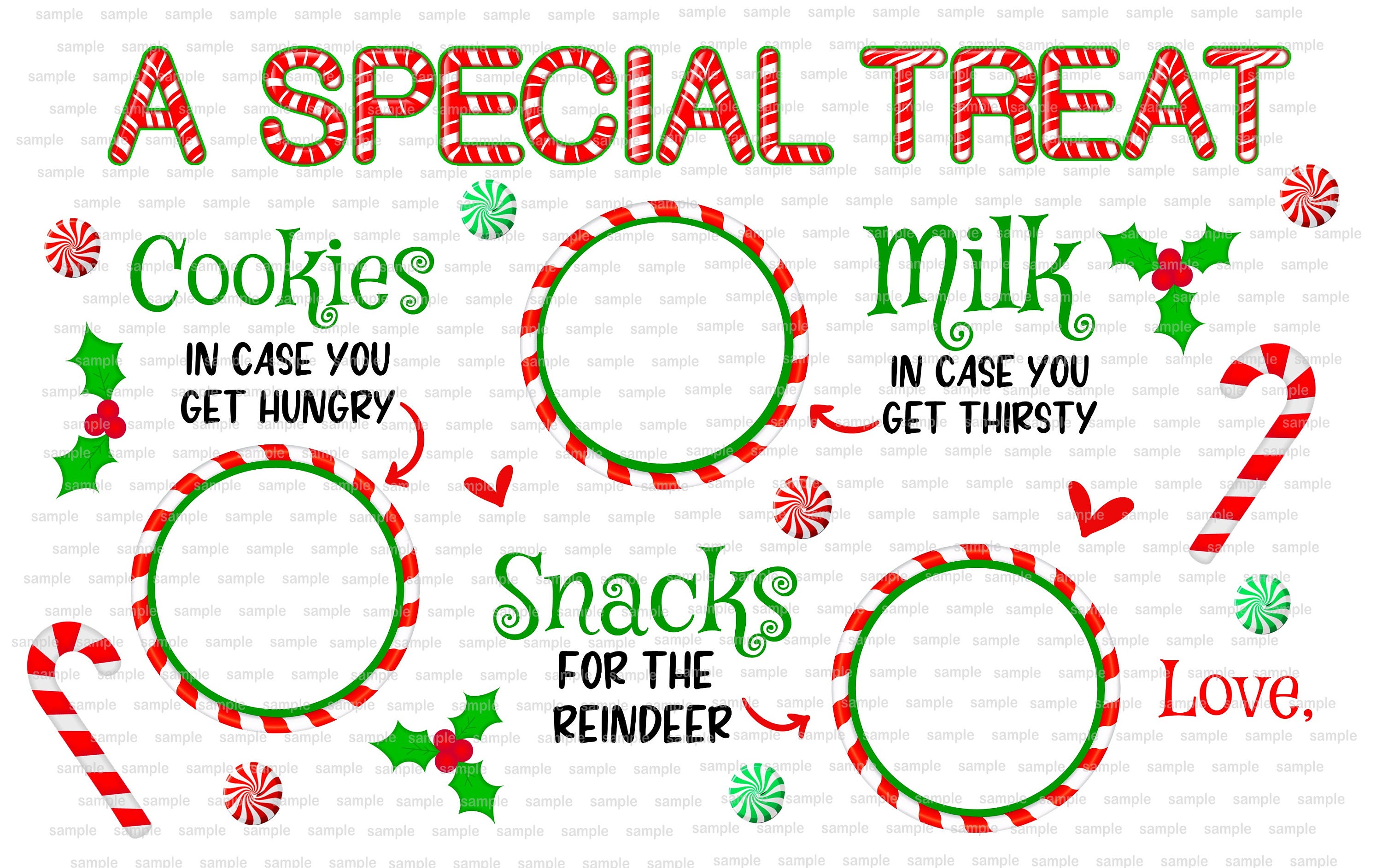 Christmas Santa Tray PNG Sublimation - A Special Treat for Santa DIY ...